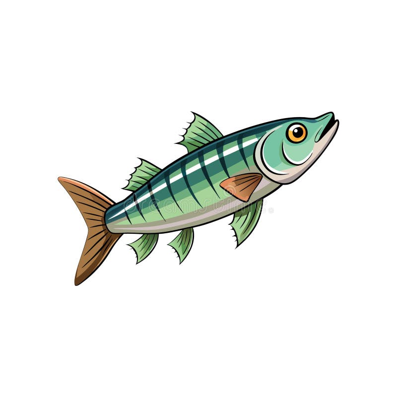 Dynamic Stickleback Fish Illustration with Realistic Detail Stock Image ...