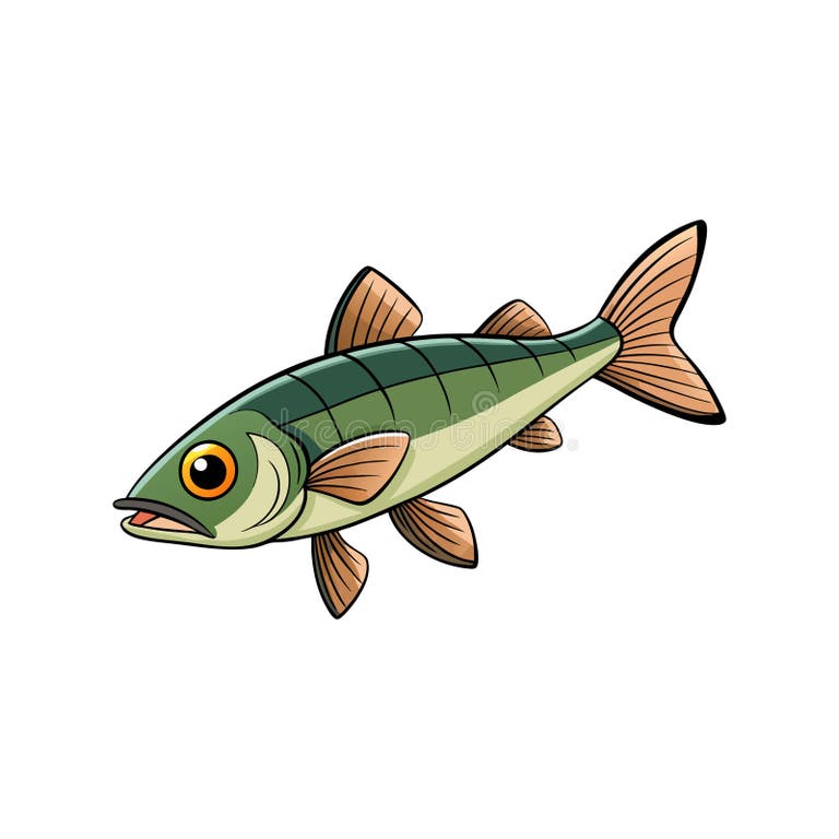 Dynamic Stickleback Fish Illustration with Realistic Detail Stock Photo ...