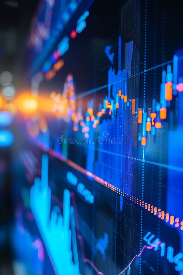 Dynamic Stock Market Chart Illustrating Financial Data Trends with ...