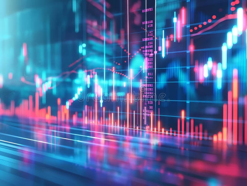 Dynamic Stock Market Data Visualization Stock Photo - Image of growth ...