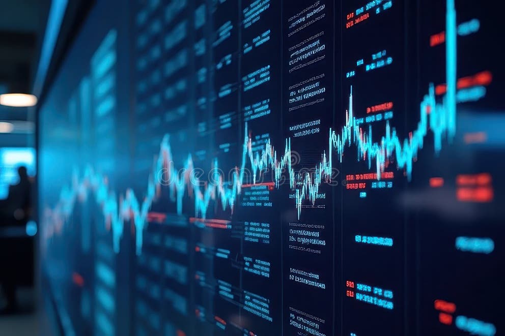 Dynamic Stock Market Visual Stock Illustration - Illustration of data ...