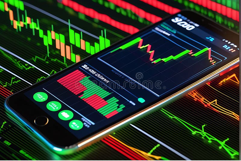 Dynamic Stock Trading: Smartphone Displaying Buy and Sell Signals with ...