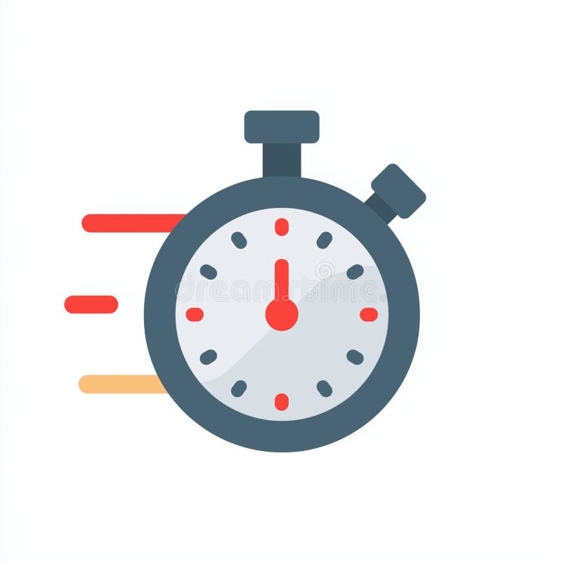 Dynamic Stopwatch Icon for Rapid Time Tracking & Speed Stock Illustration - Illustration of ...