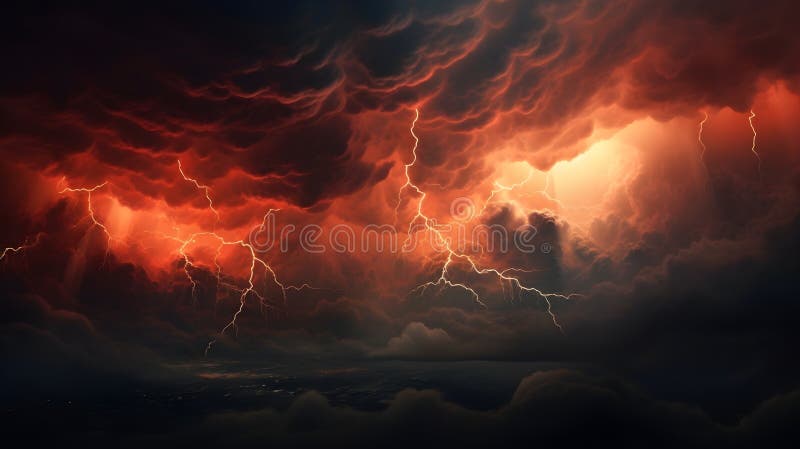 Dynamic Storm Clouds Brewing with Intensity Stock Illustration ...