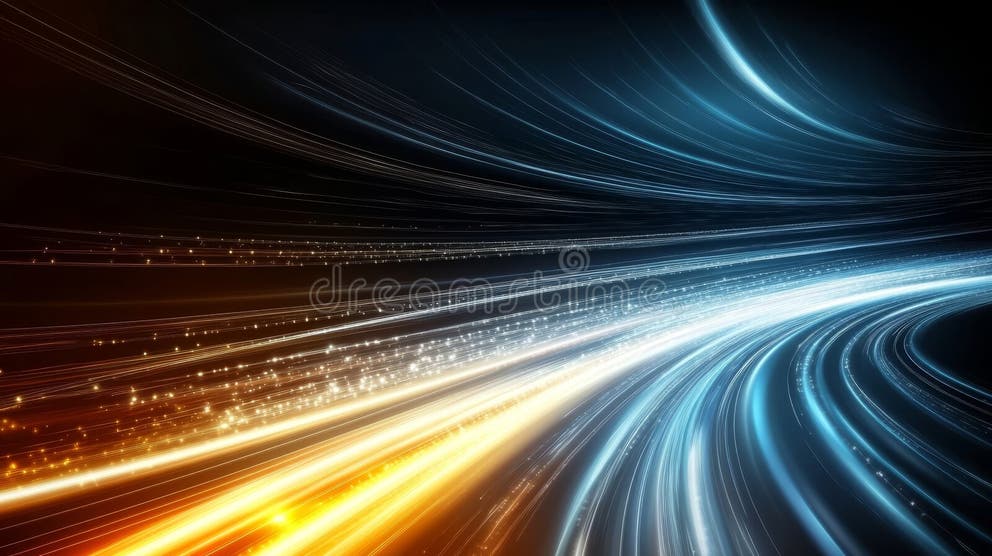 Dynamic Streaks of Light on a High-Tech Surface Showcasing Acceleration ...