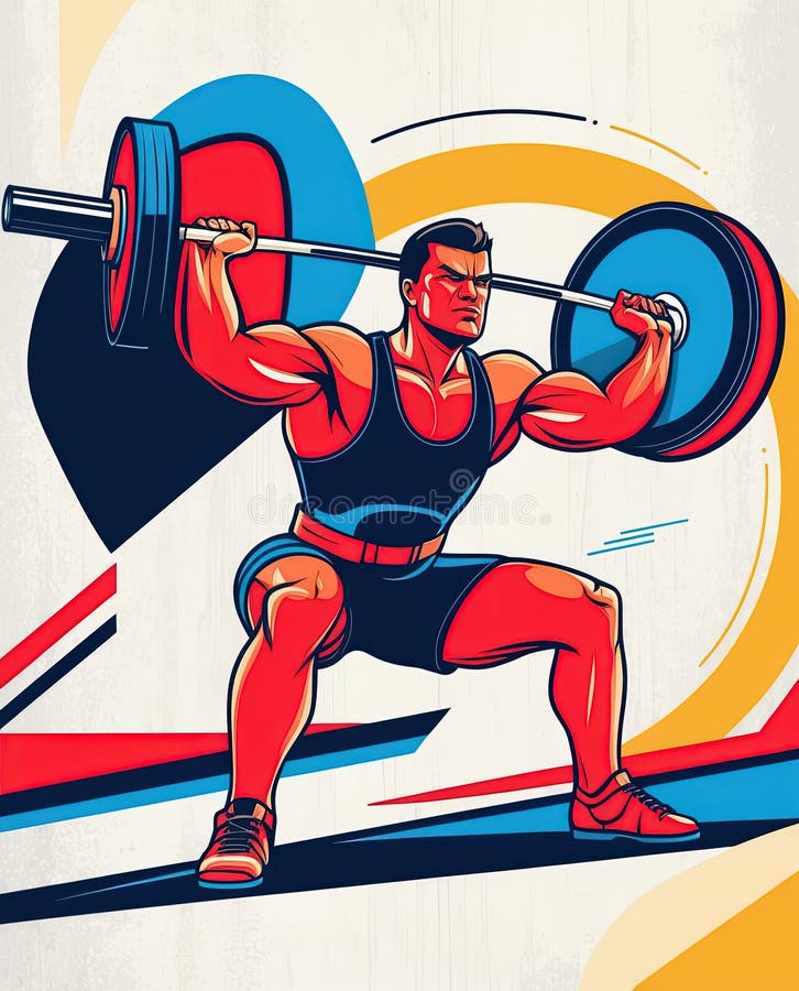 Dynamic Strength Training Poster Featuring a Bodybuilder Lifting ...