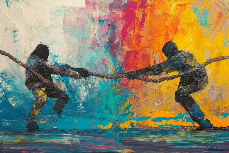 Dynamic Struggle stock illustration. Illustration of forces - 310359085