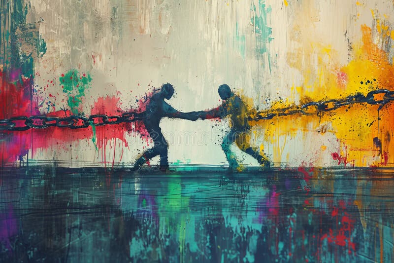 Dynamic Struggle stock illustration. Illustration of interaction ...