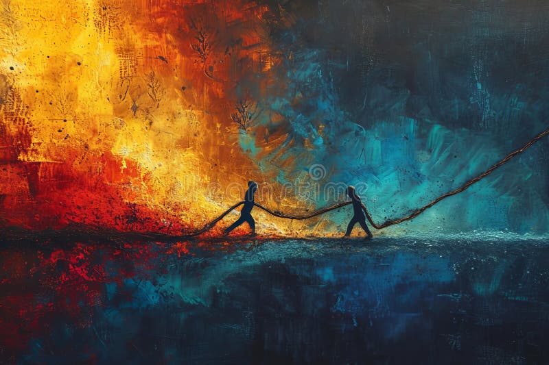 Dynamic Struggle stock illustration. Illustration of representation ...