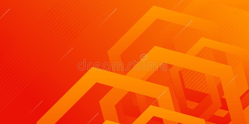 Dynamic Style Banner Design from Fruit Concept. Orange Elements with ...