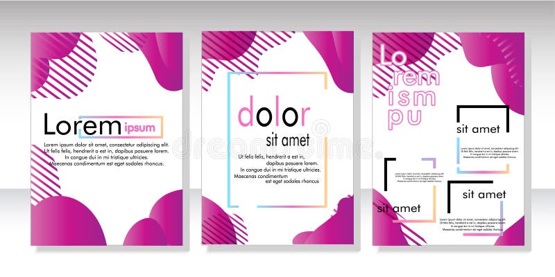 Dynamic Style Banner Design Set with Fluid Gradient Elements Stock ...