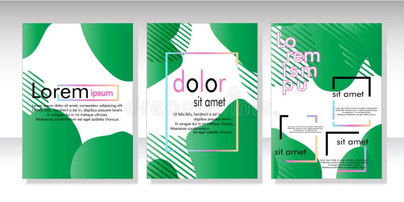 Dynamic Style Banner Design Set with Fluid Gradient Elements Stock ...