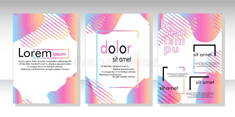 Dynamic Style Banner Design Set with Fluid Gradient Elements Stock ...