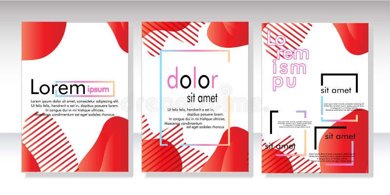 Dynamic Style Banner Design Set with Fluid Gradient Elements Stock ...