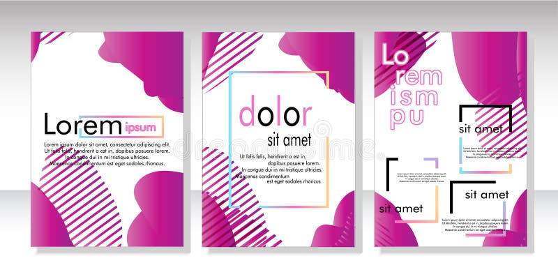 Dynamic Style Banner Design Set with Fluid Gradient Elements Stock ...