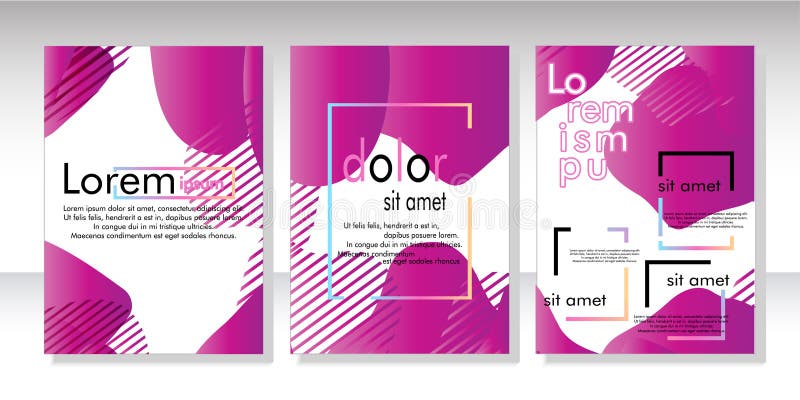 Dynamic Style Banner Design Set with Fluid Gradient Elements Stock ...