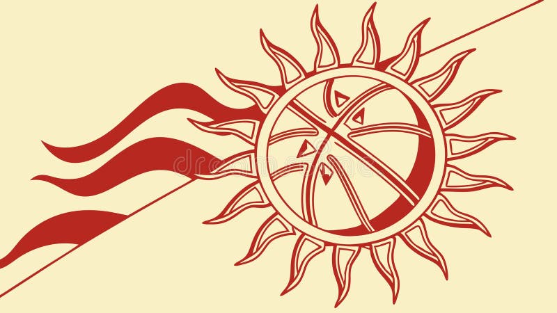 Dynamic Stylized Sun with Abstract Rays Vector Illustration, Energy ...