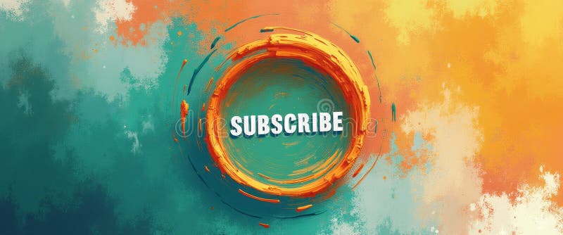 Dynamic Subscribe Button with Vibrant Colors Stock Image - Image of ...
