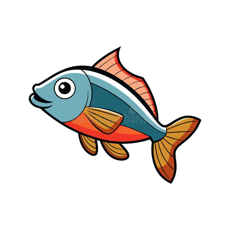 Dynamic Sucker Fish Illustration Featuring Aquatic Features Stock Photo ...