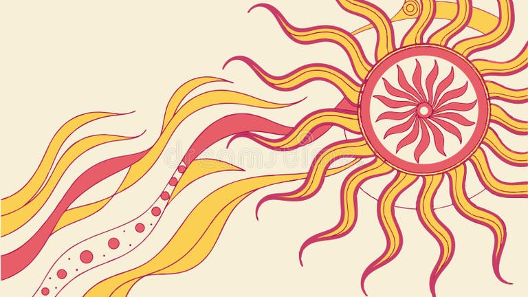 Dynamic Sun with Abstract Rays, Vibrant Radial Pattern, Vector Design ...