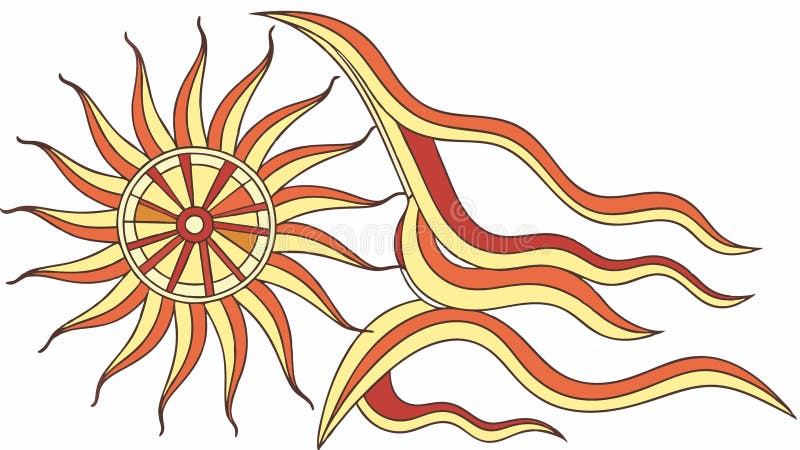Dynamic Sun with Wavy Rays, Energy and Heat, Vector Design Generative ...