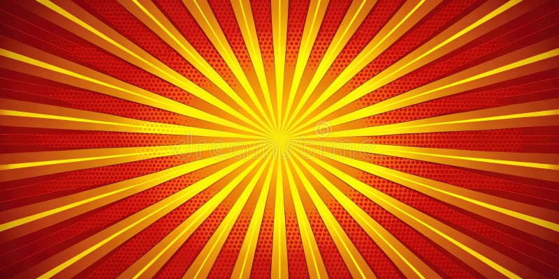 Dynamic Sunburst Design with Red and Gold Radiating Lines and Dotted ...