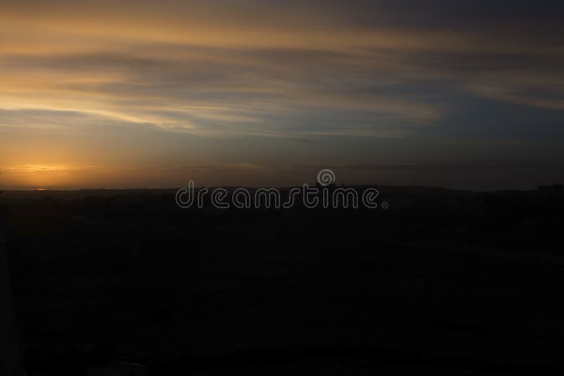 Dynamic Sunset Sky at Mdina, Malta Stock Photo - Image of finish, late ...