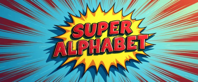 Dynamic Super Alphabet Graphic Bursting with Energy Stock Photo - Image ...