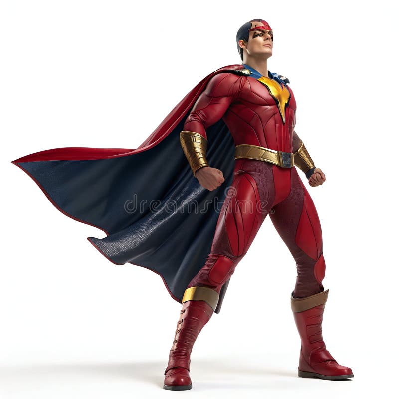 Dynamic Superhero Character Stock Illustration - Illustration of ...