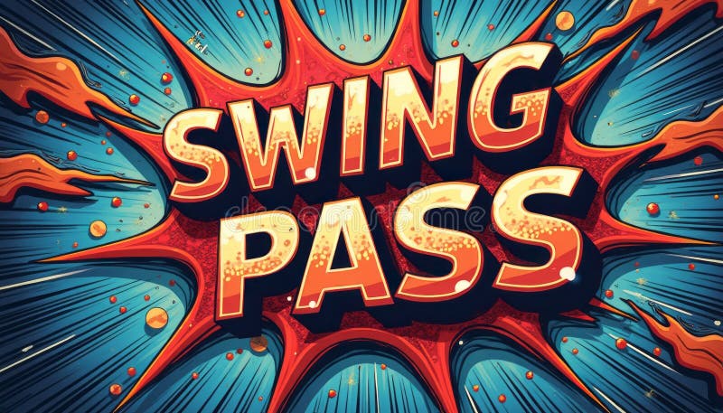 Dynamic Swing Pass Graphic Bursting with Energy Stock Image - Image of ...