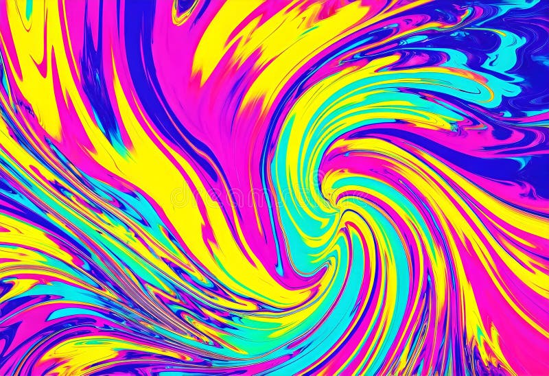 Dynamic Swirl Pattern with Vivid and Contrasting Psychedelic Colors ...