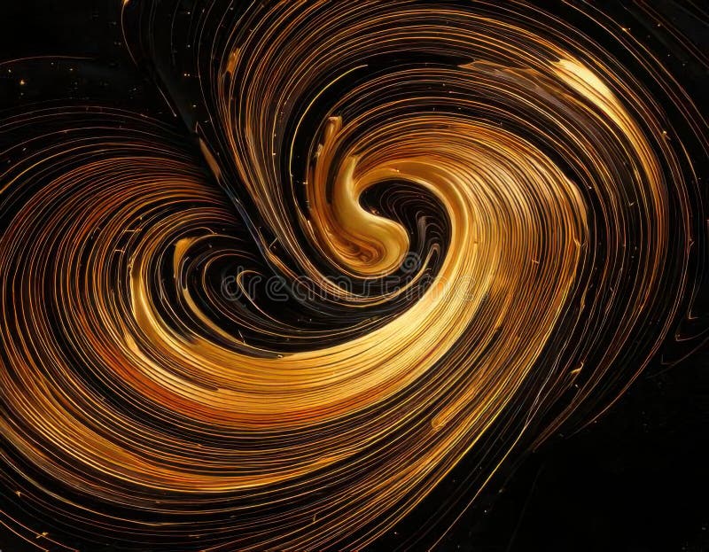 Dynamic Swirling Pattern with Gold Accents Background Stock ...