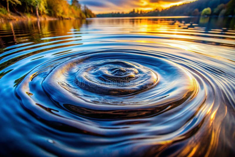 Dynamic Swirling Water in Motion Stock Illustration - Illustration of ...