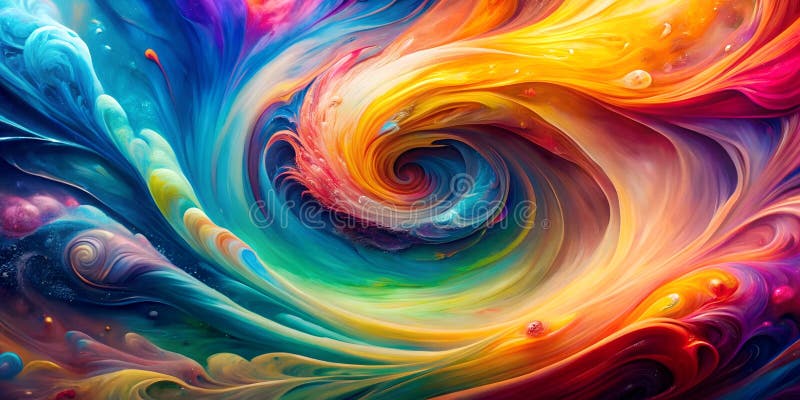 Dynamic Swirls of Bright and Clear Colors Create an Abstract ...