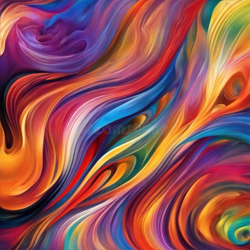 Dynamic Swirls of Vibrant Colors Intertwine in this Captivating ...