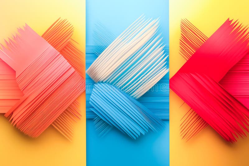 Dynamic Symmetry Abstract Colourful Panel Shapes Background Stock ...