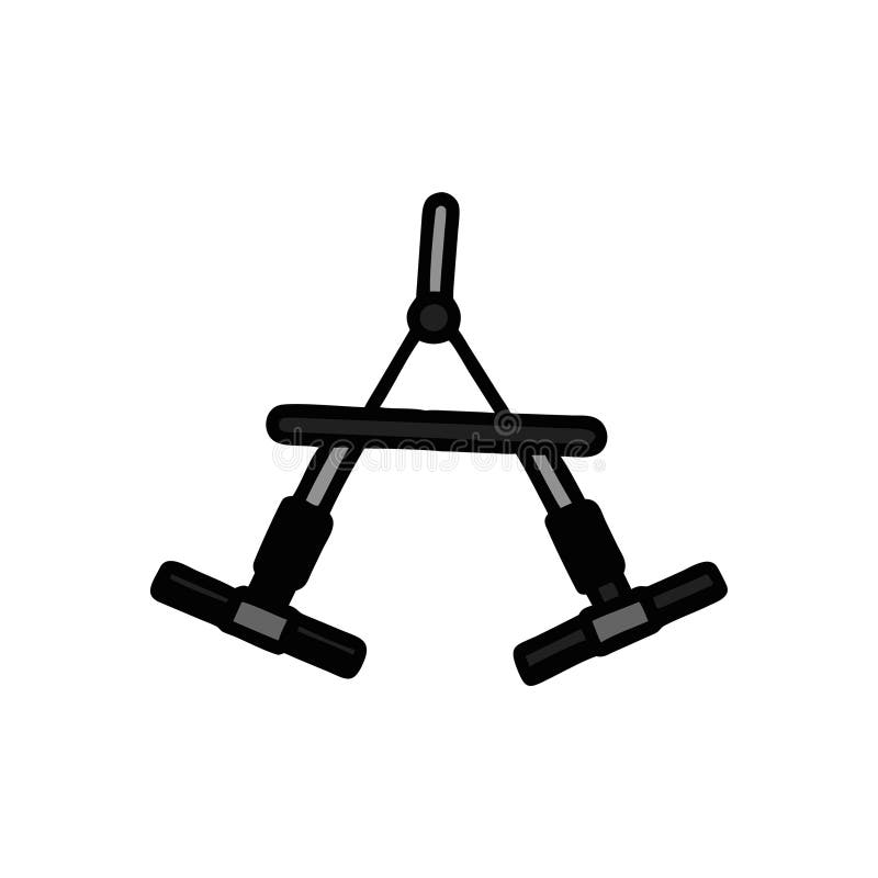 Dynamic T-Bar Row Handle Icon Stock Illustration - Illustration of ...