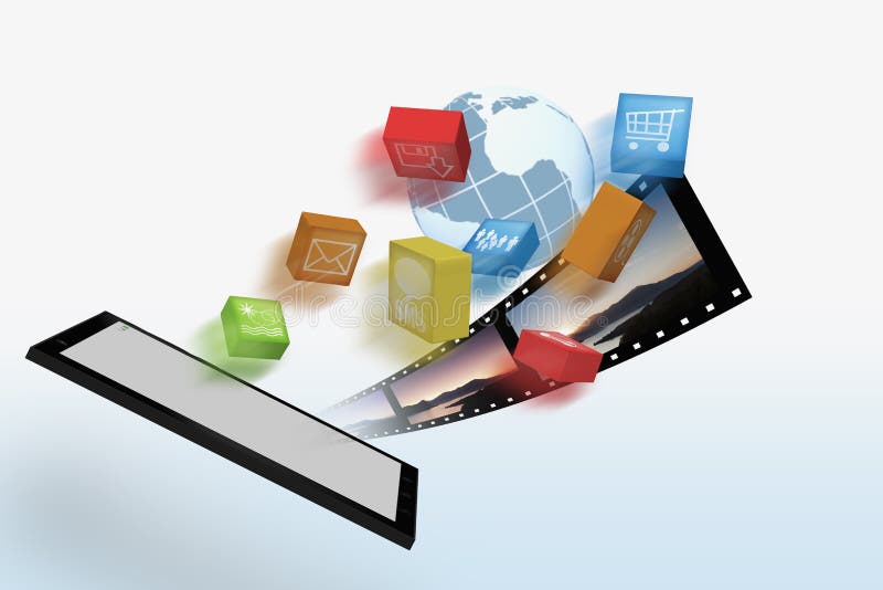 Dynamic Tablet Computer Illustration Stock Illustration - Illustration ...