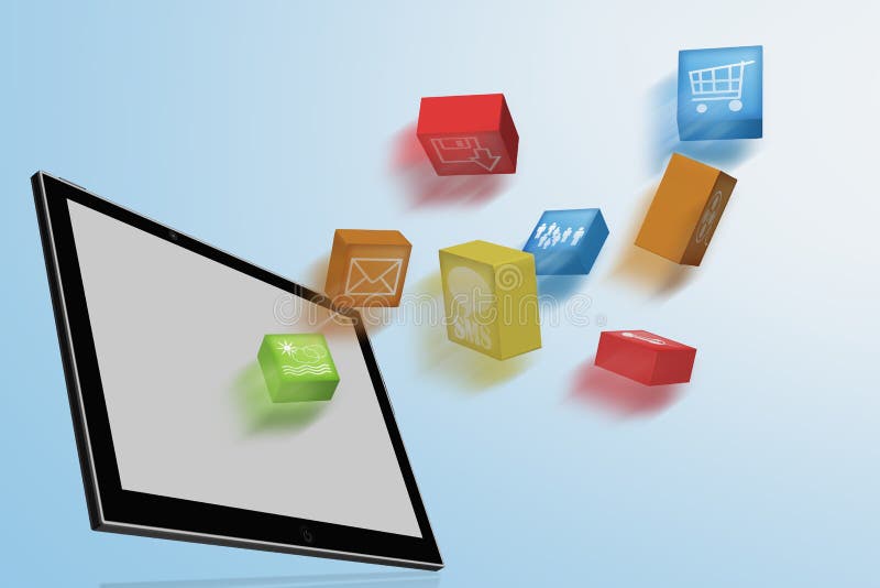 Dynamic Tablet Computer Illustration Stock Illustration - Illustration ...