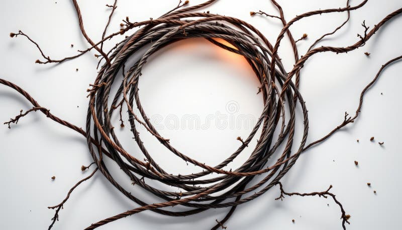 Dynamic Tangled Wire in a 3d Style on a White Background, with Bold ...