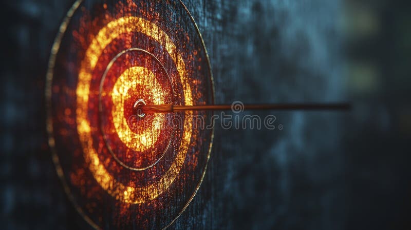 Dynamic Target Concept with Radiant Center Stock Illustration ...