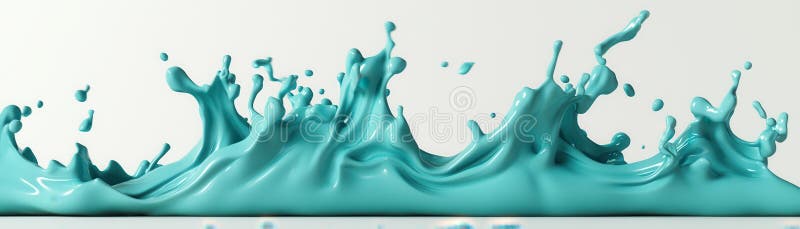 Dynamic Teal Liquid Splash Abstract 3D Render Background Texture Stock ...