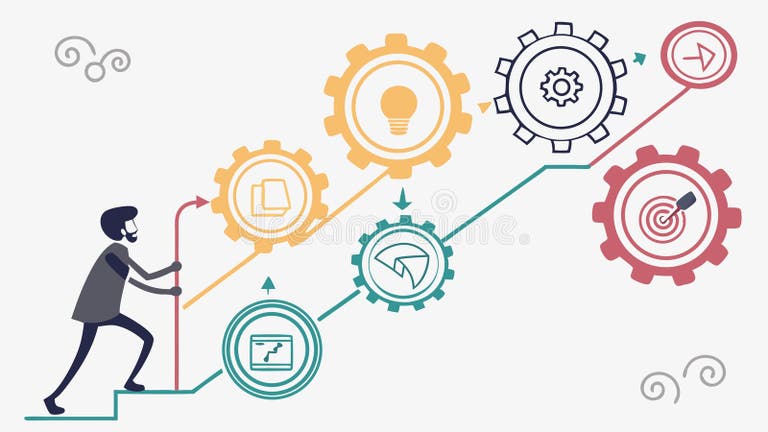 Dynamic Teamwork Collaboration Process Optimization Vector, Vector ...
