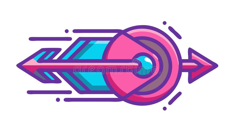 Dynamic Tech Arrow. Accelerating Digital Progress. Vector Design ...