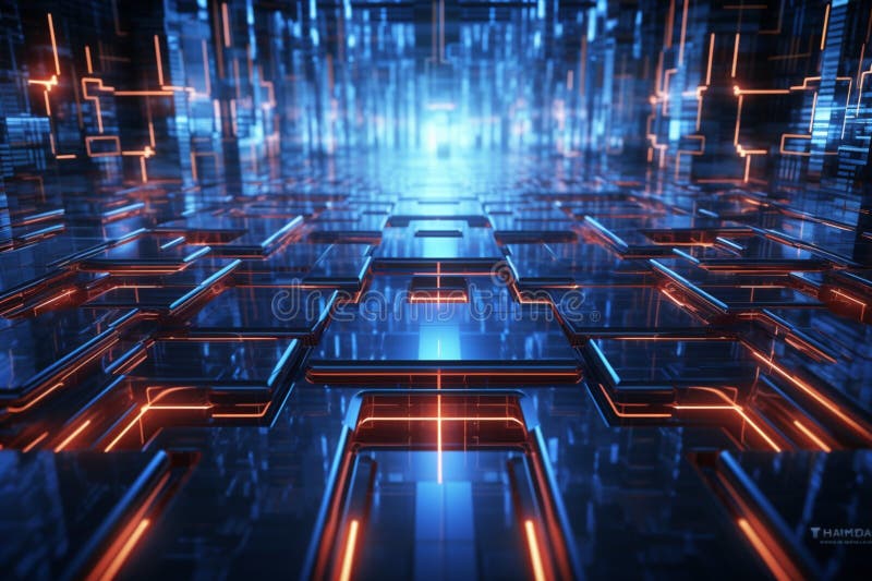 Dynamic Tech Digital Technology Background, Illustrating the Pace of ...