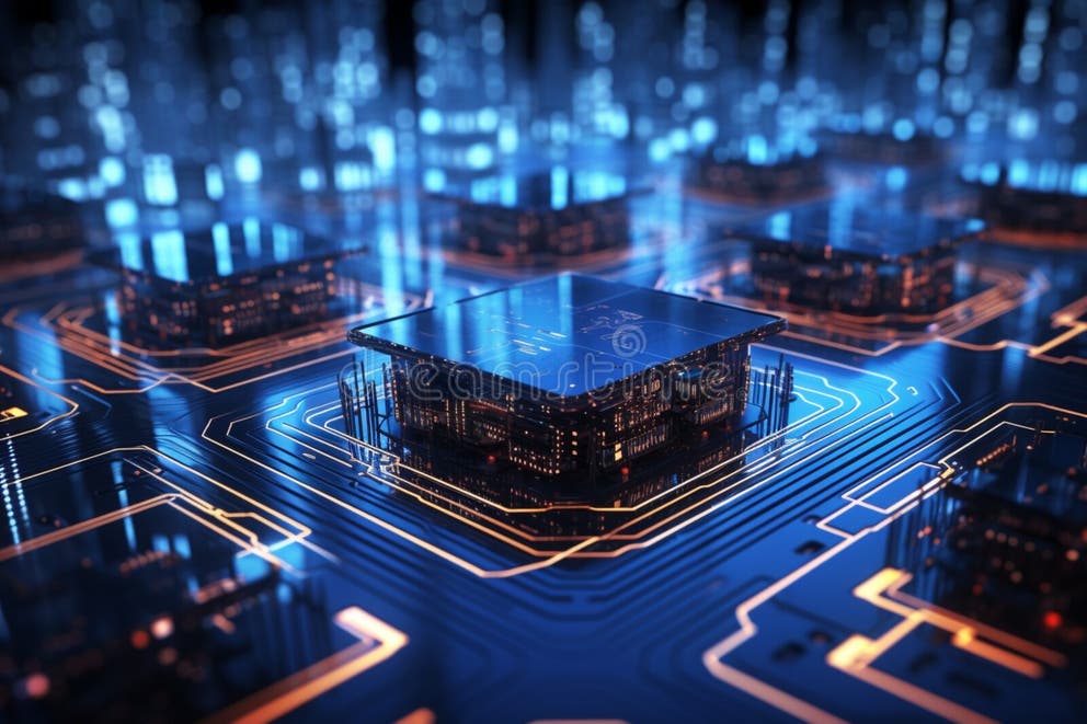 Dynamic Tech Digital Technology Background, Illustrating the Pace of ...