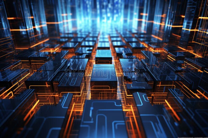 Dynamic Tech Digital Technology Background, Illustrating the Pace of ...