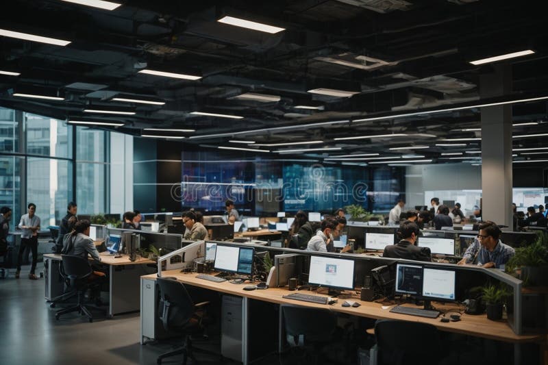 Dynamic Tech Hub - Innovation in Action - Generated Using AI Technology ...