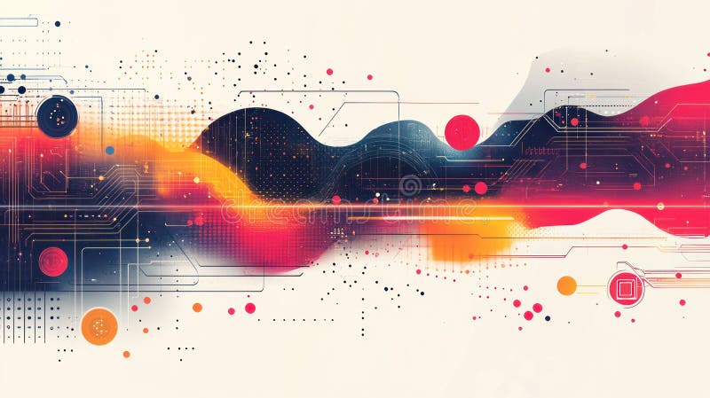 Dynamic Tech Innovations: a Visually Stunning Abstract Design Featuring ...