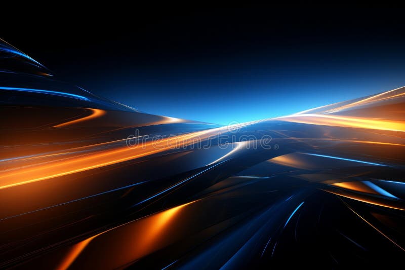 Dynamic Technology Backdrop with Glowing Lines Stock Illustration ...